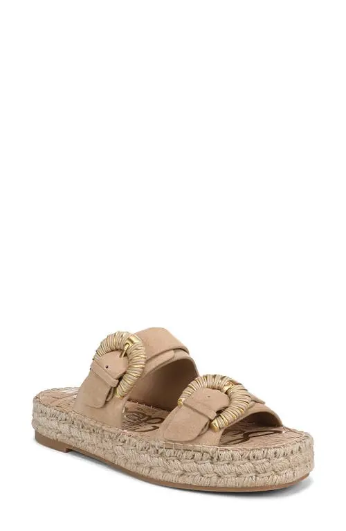 Sam Edelman Tabbey Espadrille Platform Slide Sandal - Cyprus Tan