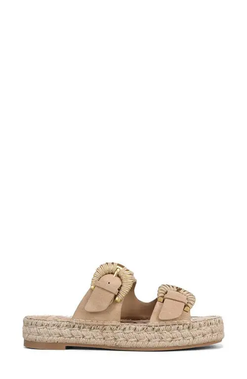 Sam Edelman Tabbey Espadrille Platform Slide Sandal - Cyprus Tan