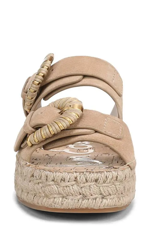 Sam Edelman Tabbey Espadrille Platform Slide Sandal - Cyprus Tan