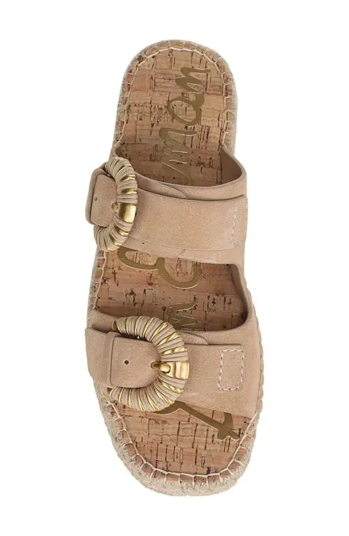 Sam Edelman Tabbey Espadrille Platform Slide Sandal - Cyprus Tan