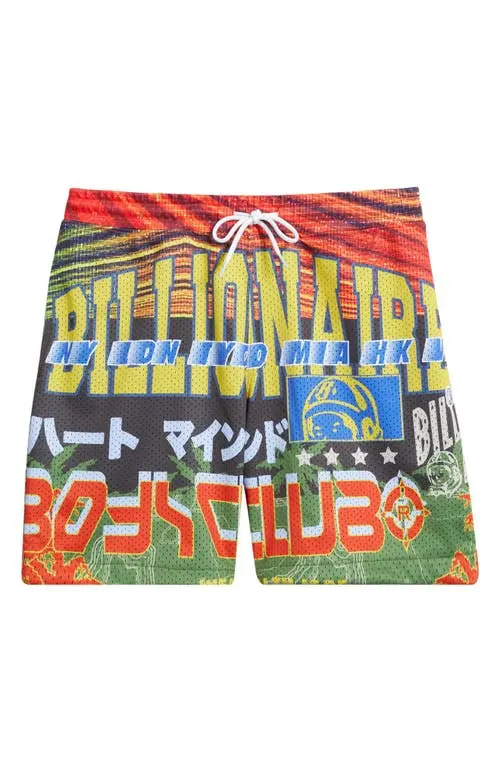 BILLIONAIRE BOYS CLUB Compass Mesh Drawstring Shorts