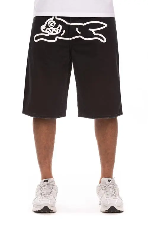 ICECREAM Fenton 5-pocket Cotton Twill Shorts - Black