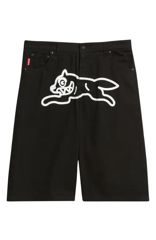 ICECREAM Fenton 5-pocket Cotton Twill Shorts - Black