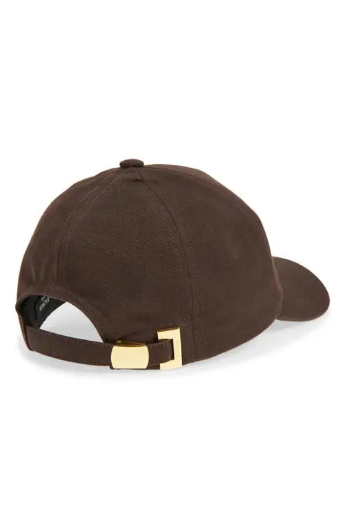 Balmain Paris Embroidered Baseball Cap - White Brown/beige