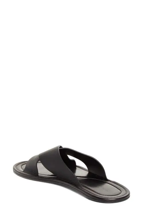 THE ROW Malick Crisscross Slide Sandal - Black