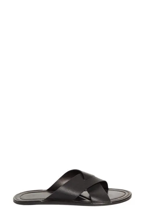 THE ROW Malick Crisscross Slide Sandal - Black