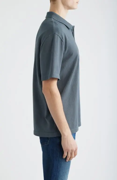 Madewell Compact Knit Polo - Heirloom Blue