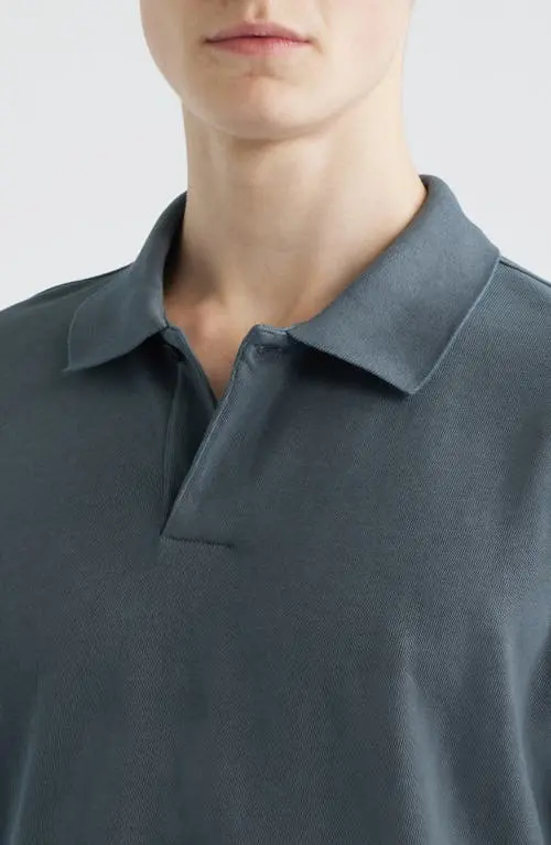 Madewell Compact Knit Polo - Heirloom Blue