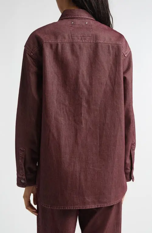 GOLDEN GOOSE Journey Patty Cotton Twill Button-up Shirt - Port Royale