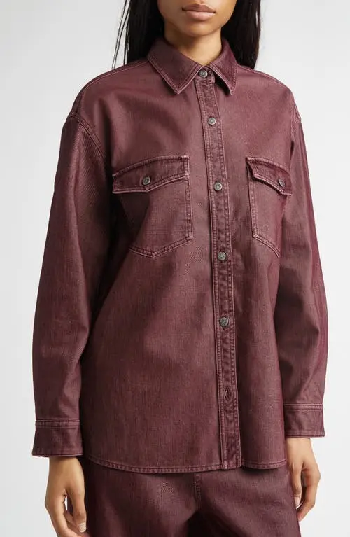 GOLDEN GOOSE Journey Patty Cotton Twill Button-up Shirt - Port Royale