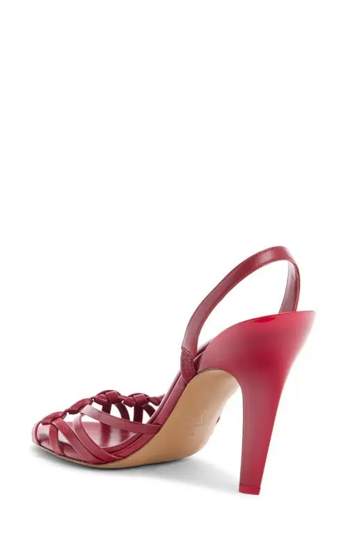 Chloé Estra Woven Slingback Sandal - Raspberry Sorbet