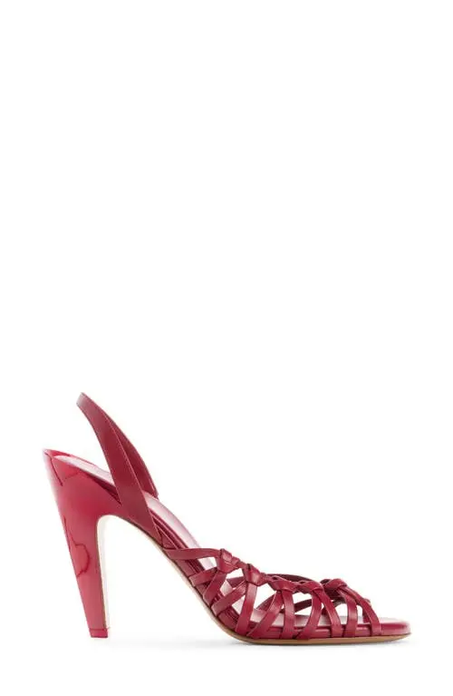 Chloé Estra Woven Slingback Sandal - Raspberry Sorbet