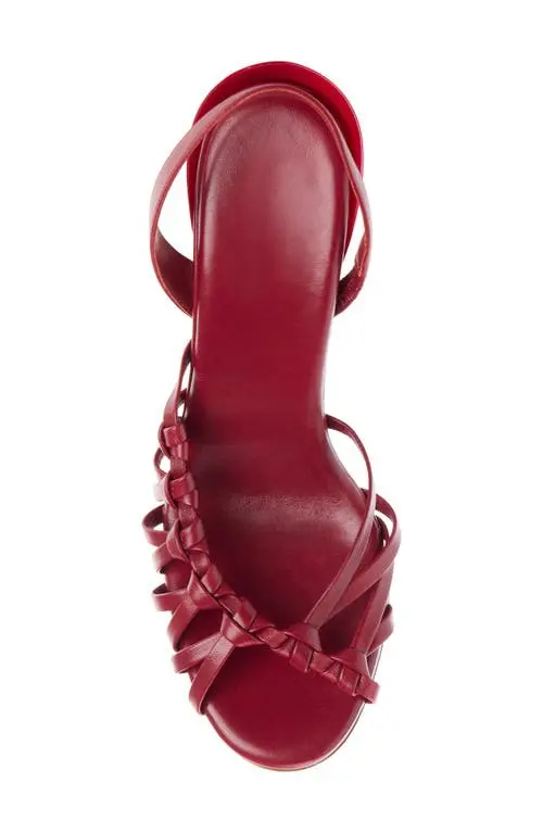 Chloé Estra Woven Slingback Sandal - Raspberry Sorbet