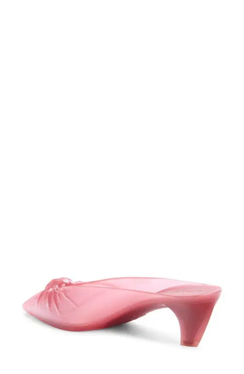Chloé Jelly Peep Toe Kitten Heel Mule - Candy Pink
