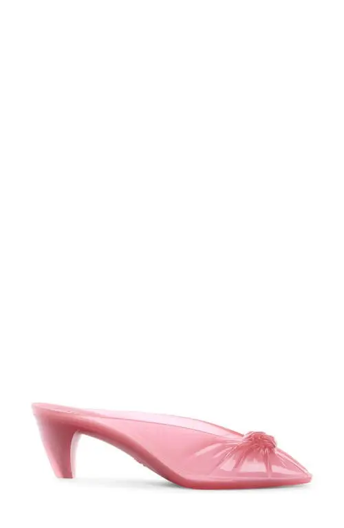 Chloé Jelly Peep Toe Kitten Heel Mule - Candy Pink