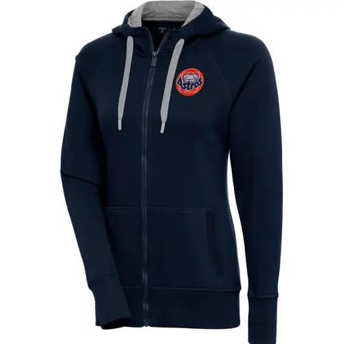 ANTIGUA Houston Astros Cooperstown Victory Full-zip Hoodie - Navy