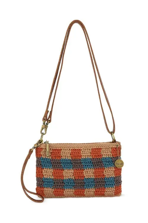 THE SAK Vita Hand-crochet Crossbody Wristlet - Autumn Check