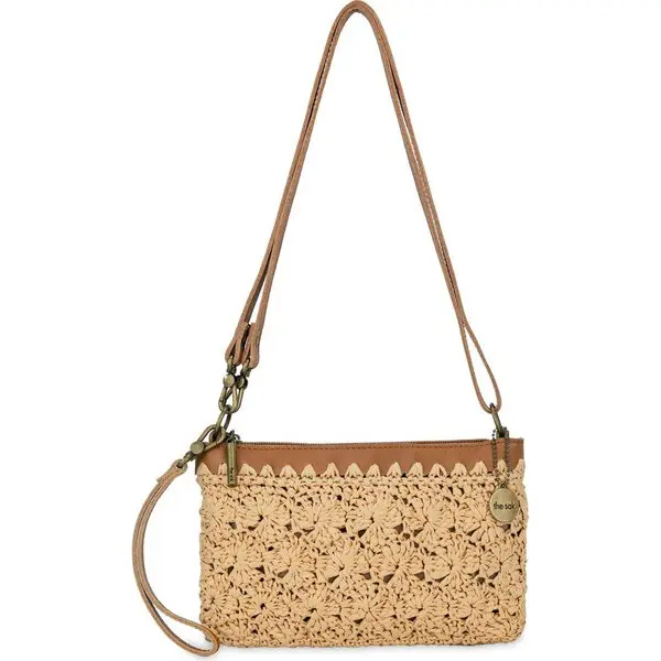 THE SAK Vita Hand Crochet Crossbody Wristlet - Natural Primrose Straw