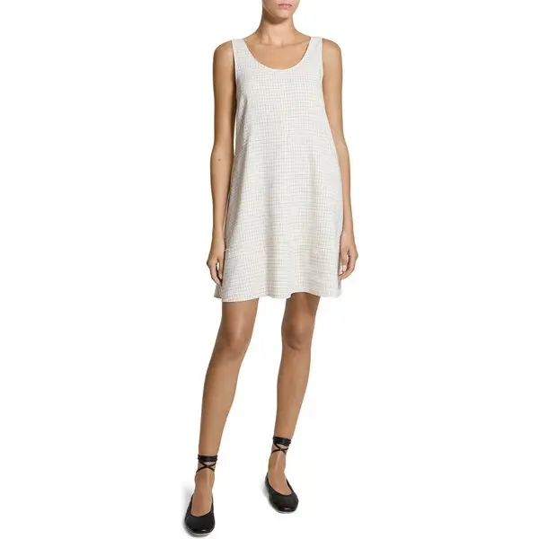 Theory Linen-blend Mini Shift Dress