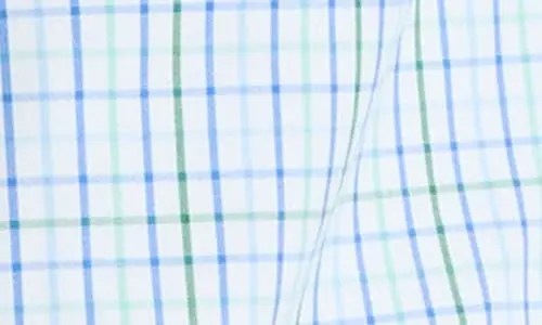 UNTUCKIT Plaid Cottontek Performance Button-up Shirt - Blue