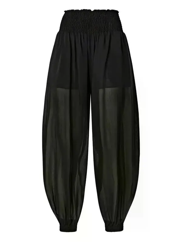Pinko Shirred Voile Crepe Trousers
