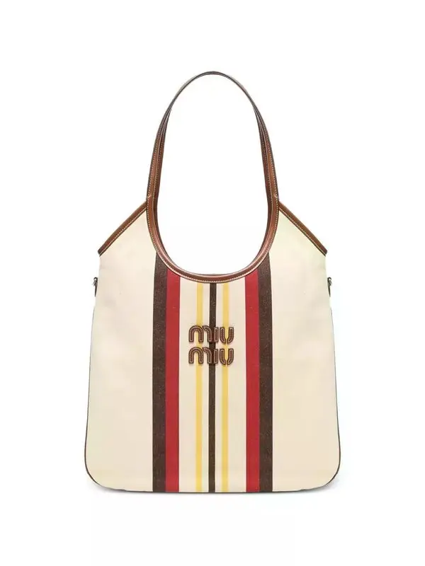 Miu Miu Striped-pattern Tote Bag