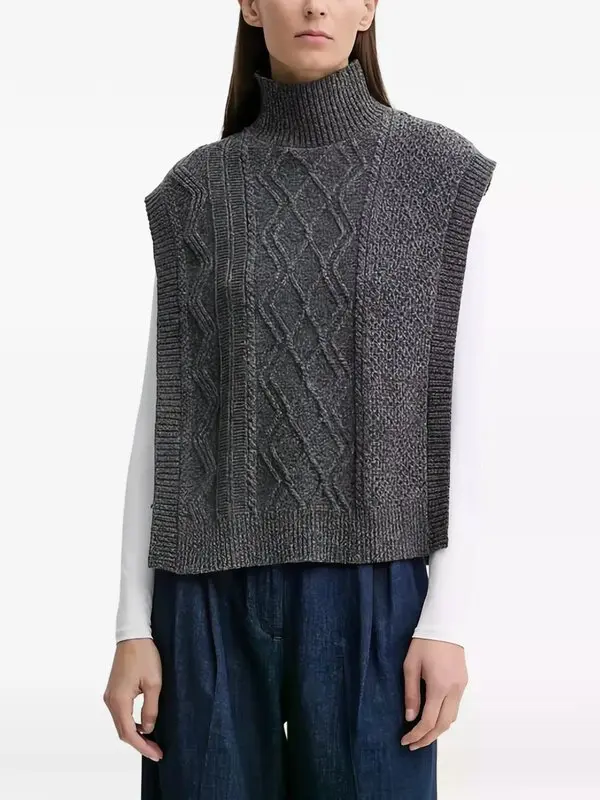 A.p.c. Cable-knit Funnel-neck Gilet