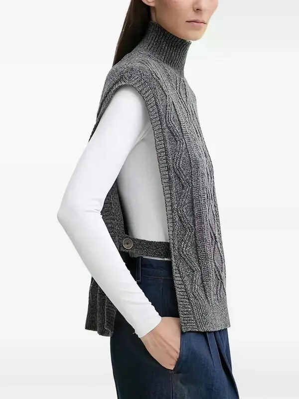 A.p.c. Cable-knit Funnel-neck Gilet