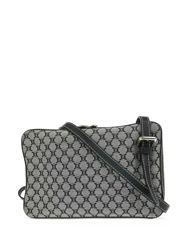 Celine 2003 Macadam Canvas Shoulder Bag - Grey
