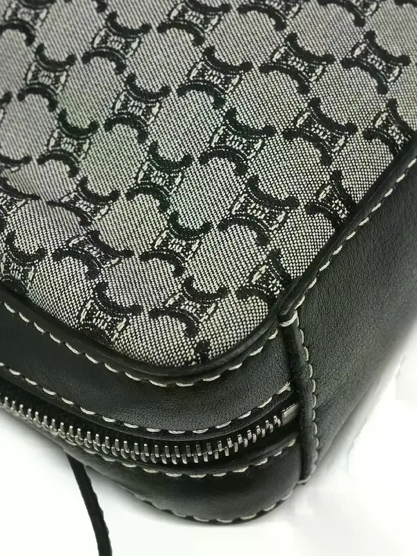 Celine 2003 Macadam Canvas Shoulder Bag - Grey