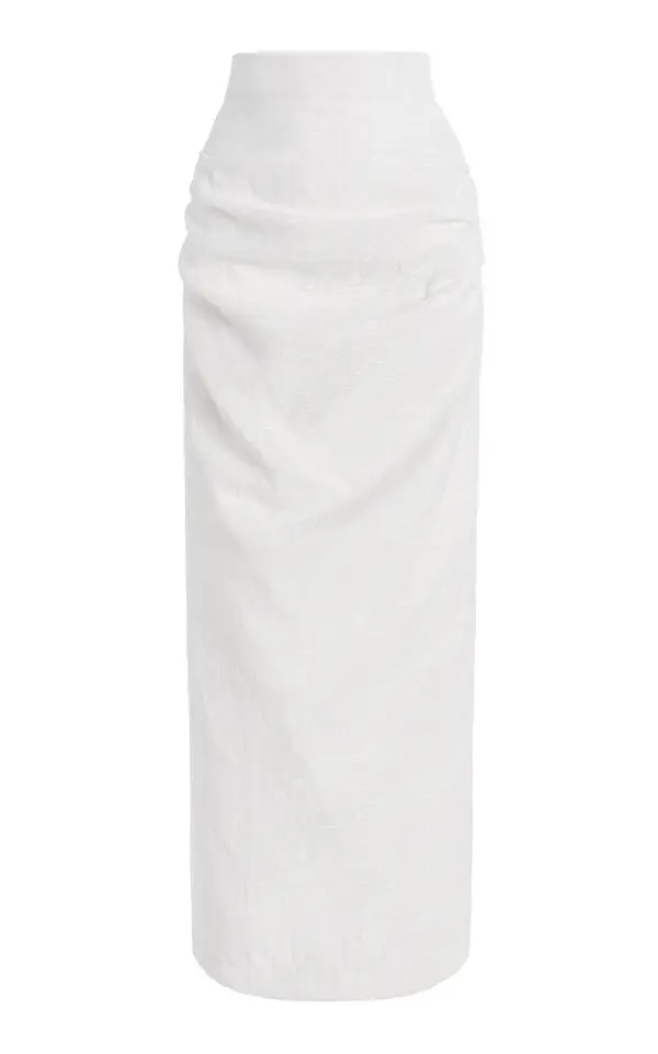 Maticevski Saucy Minx Crinkled Maxi Skirt - White