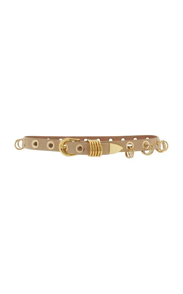 DEHANCHE Revenge Suede Belt - Off-white