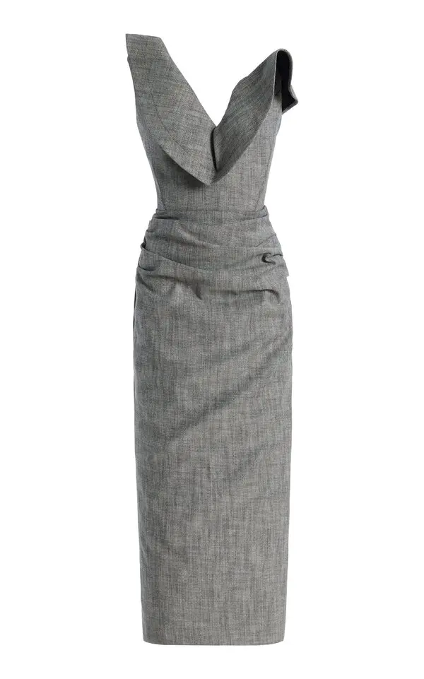 Maticevski Exclusive Requiem Strapless Midi Dress