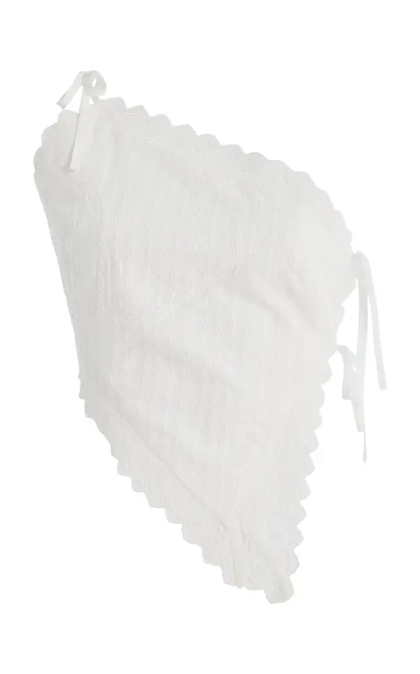 ELCE Fiora Cotton Doily Top - White