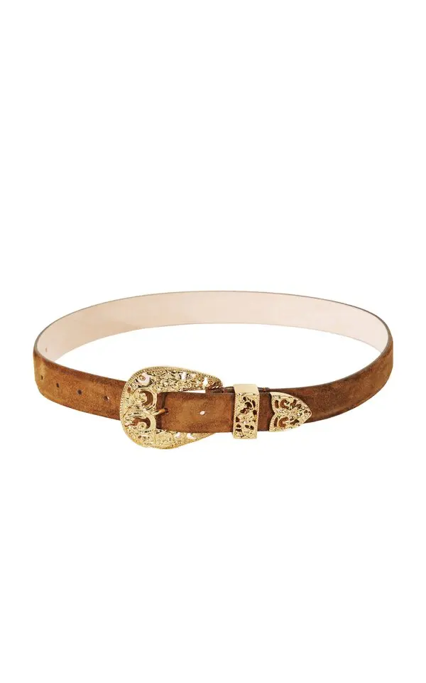 DEHANCHE Versaille Suede Belt - Brown