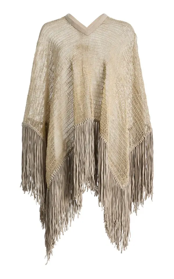 CURATORIA Viento Short Poncho - Brown