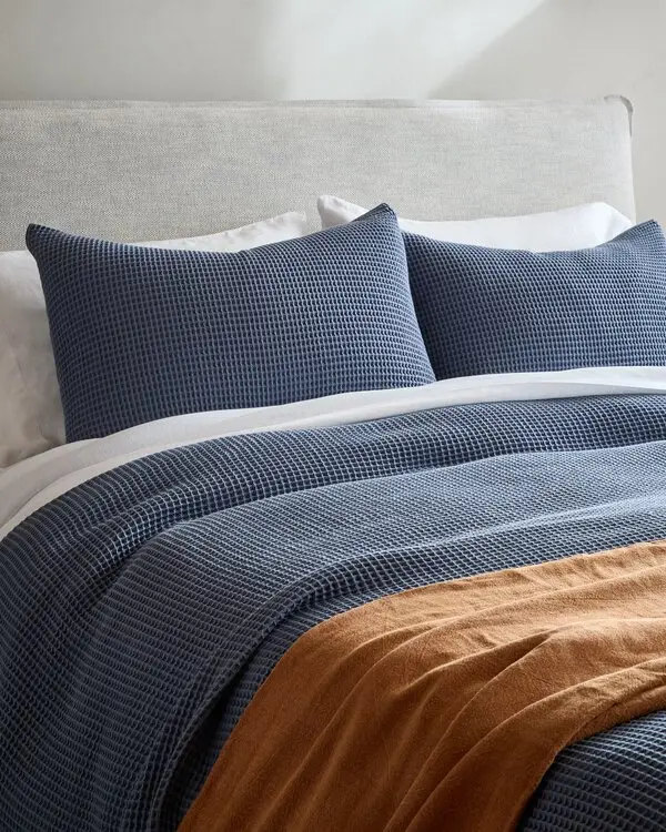 Quince Organic Waffle Sham Set - Mineral