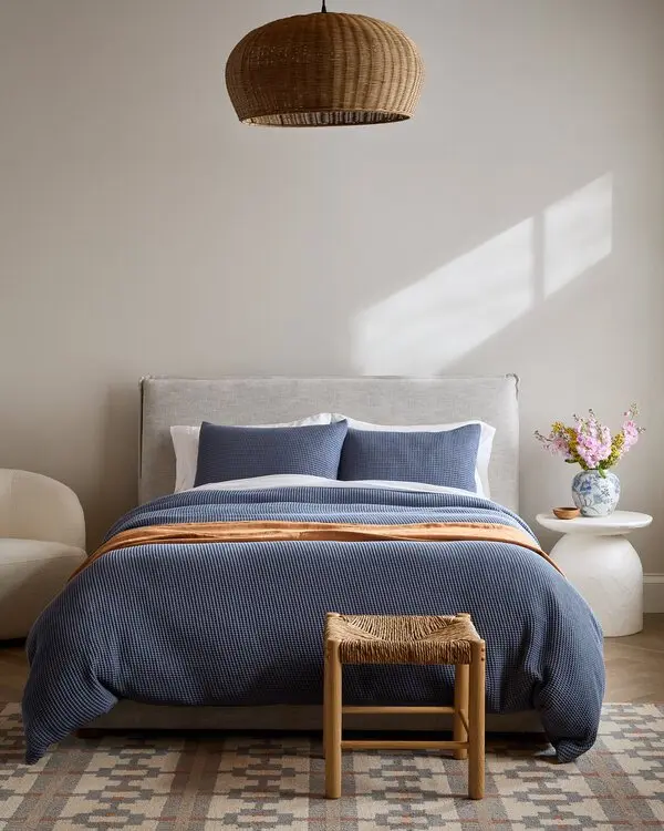 Quince Organic Waffle Sham Set - Mineral