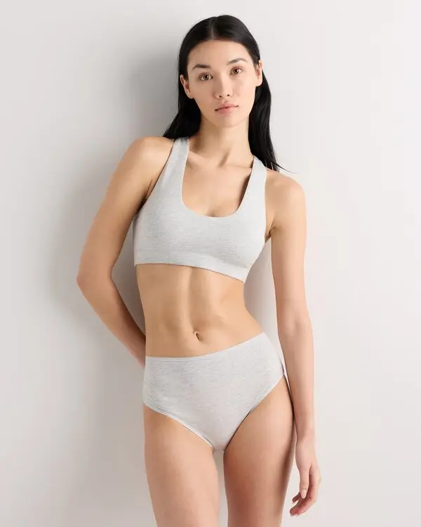 Quince Racerback Bralette - Heather Grey
