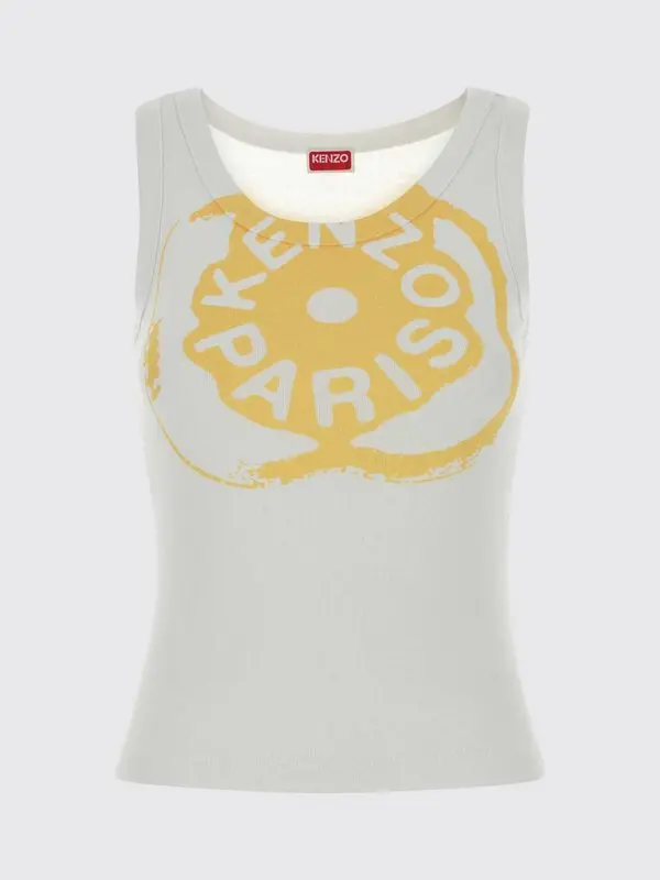 Kenzo Logo Cotton Tank Top - White
