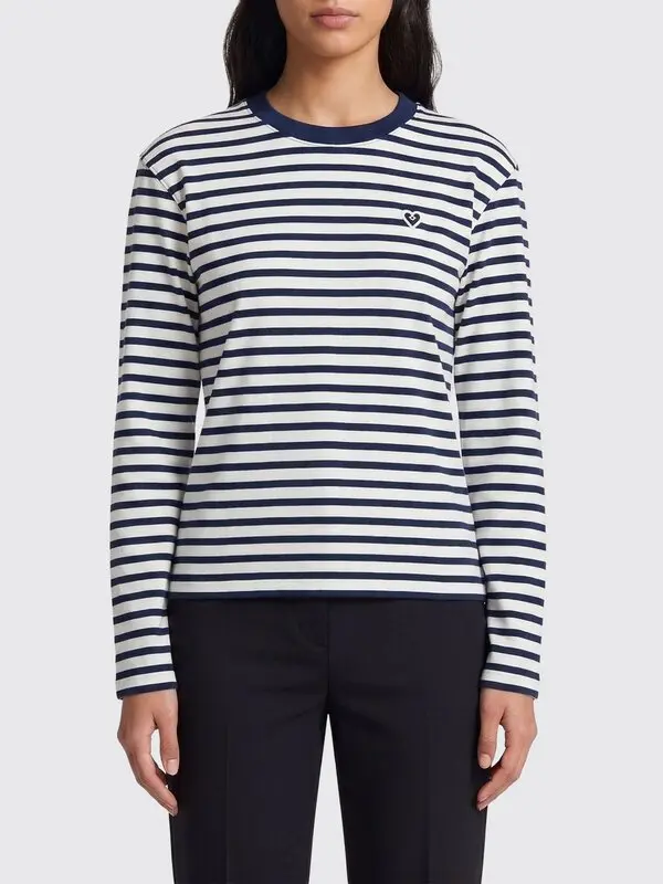 AMI Paris Long Sleeve Striped T-shirt - Ink