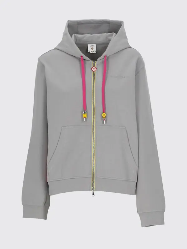 Casablanca Stretch Cotton Hoodie - Grey