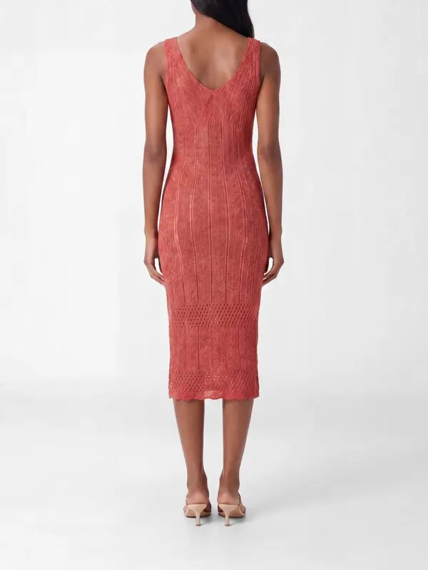 TWINSET Crocheted Midi Dress - Pink