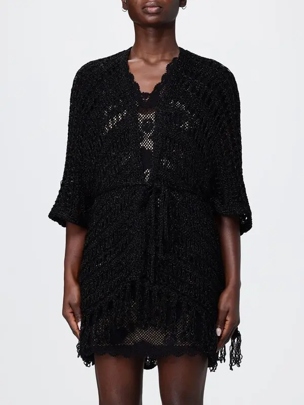 TWINSET Crochet Dress With Tie Detail