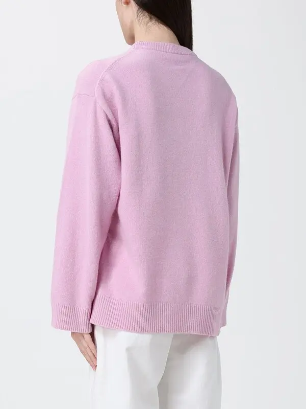 GANNI Recycled Wool Blend Crewneck Sweater With Graphic Print