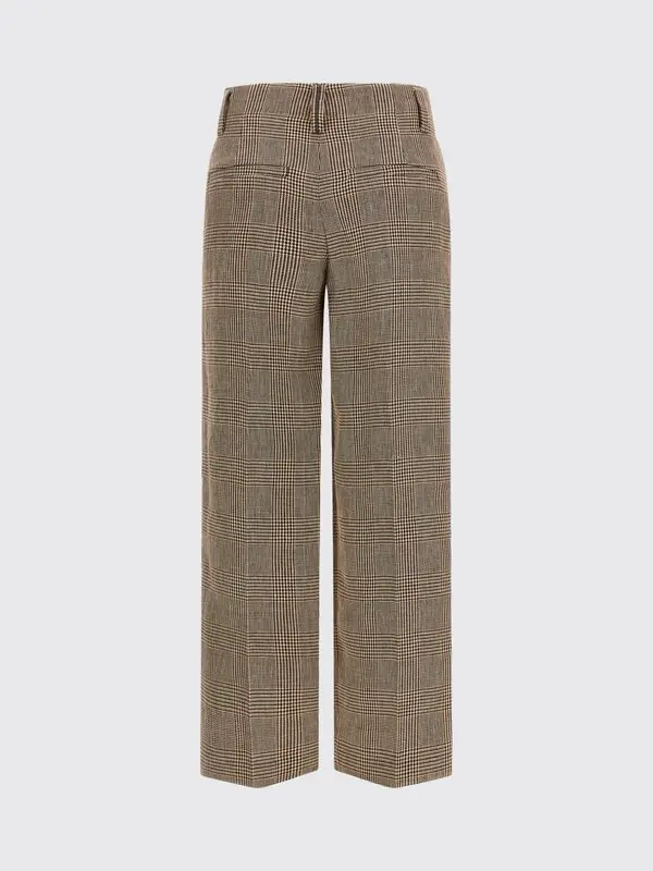 Brunello Cucinelli Prince Of Wales Check Linen Trousers