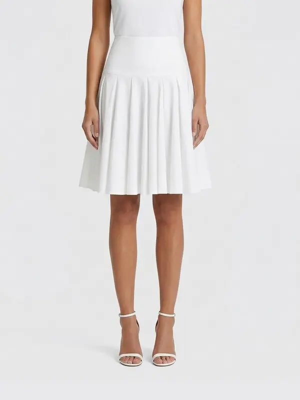 Jacquemus Pleated Midi Skirt - White