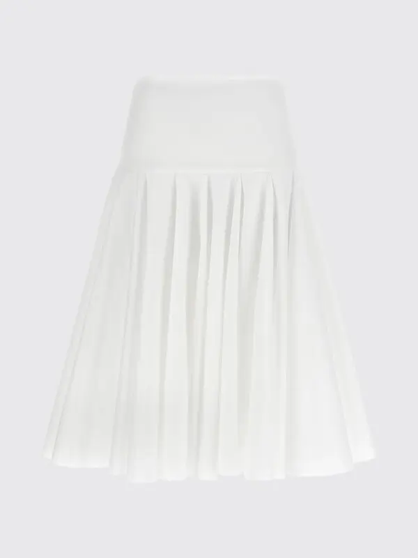 Jacquemus Pleated Midi Skirt - White