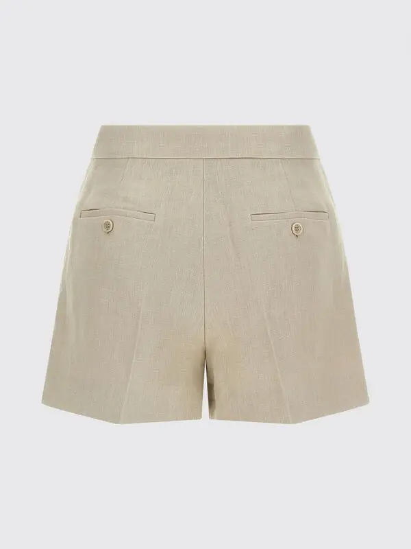 Max Mara Classic Linen Tailored Shorts - Beige