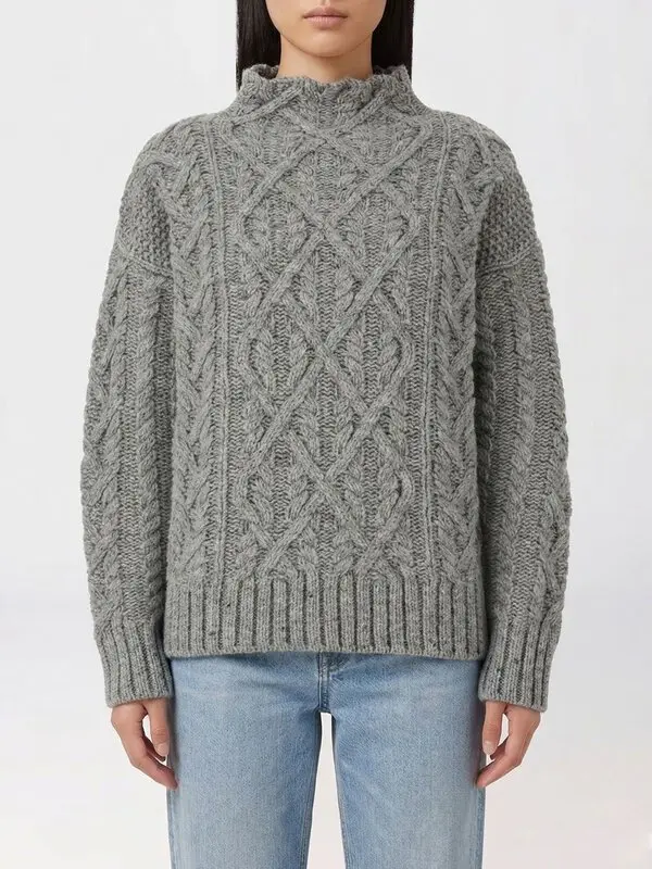 JIL SANDER Cable Knit Sweater - Grey